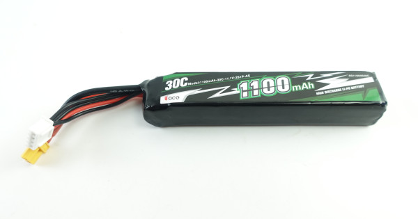 GS Ace 11.1V 1100mAh 30C XT-30 Lipo Battery