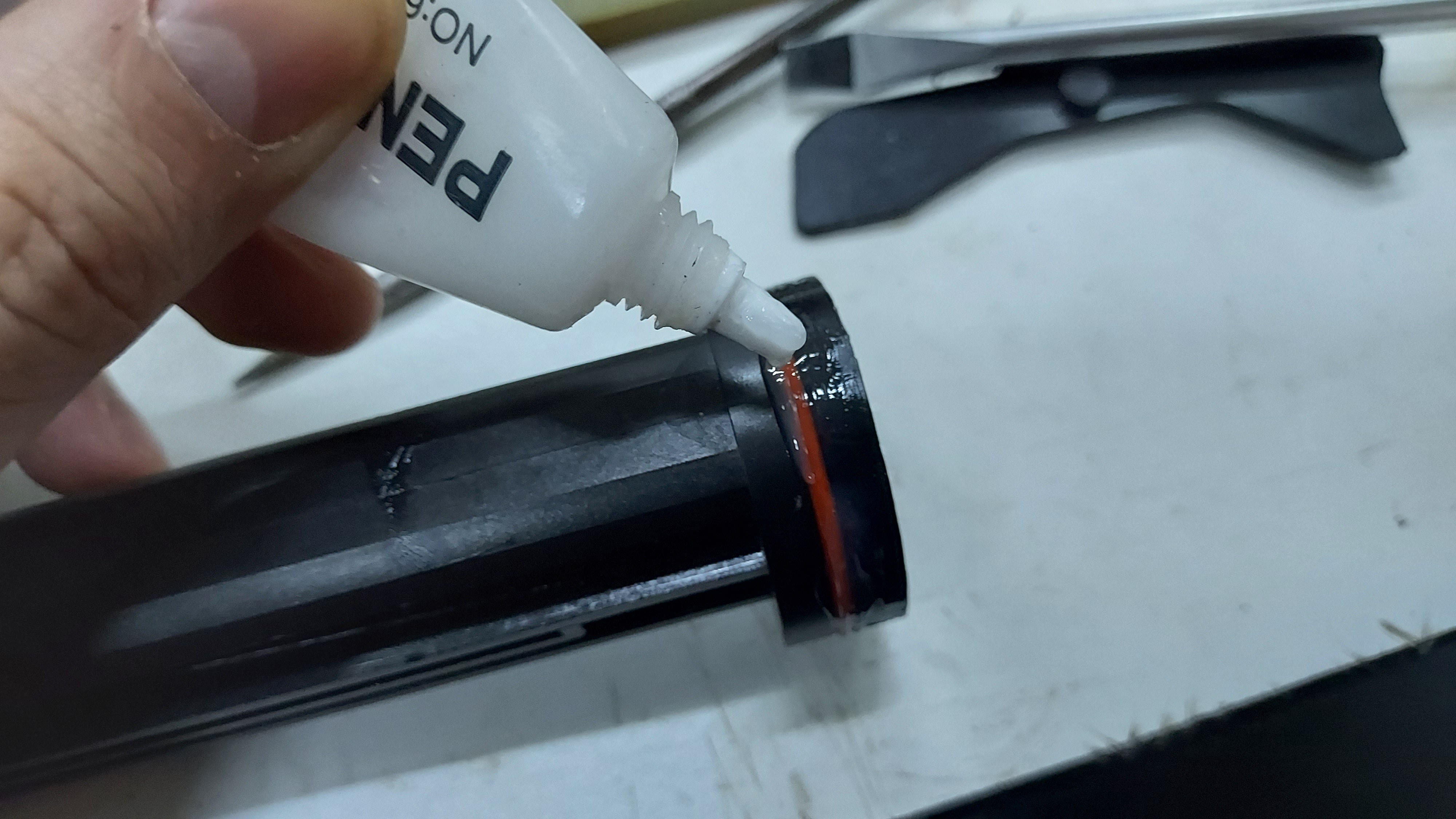Lubricate oring and breech