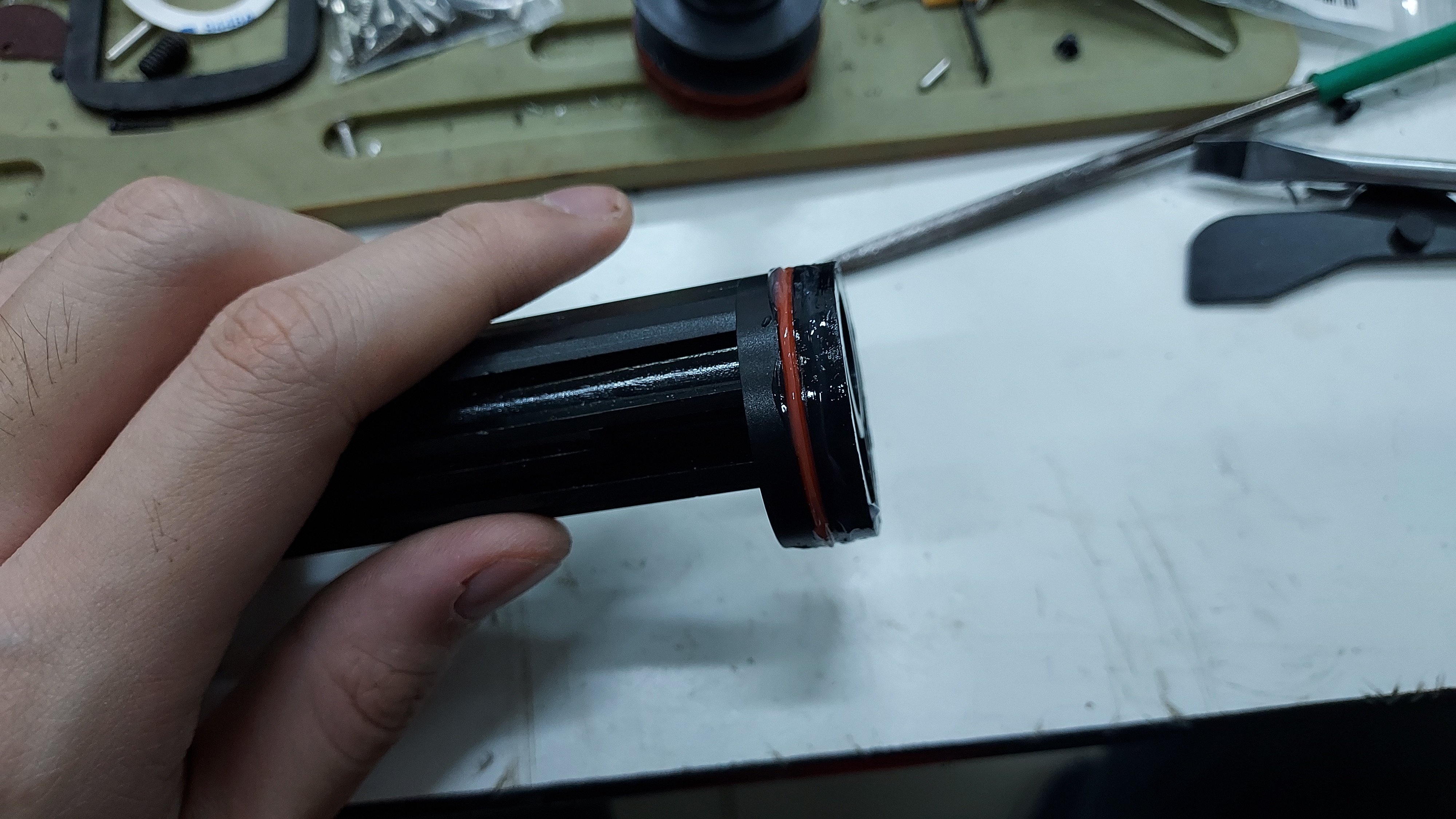 Lubricated breech and o-ring